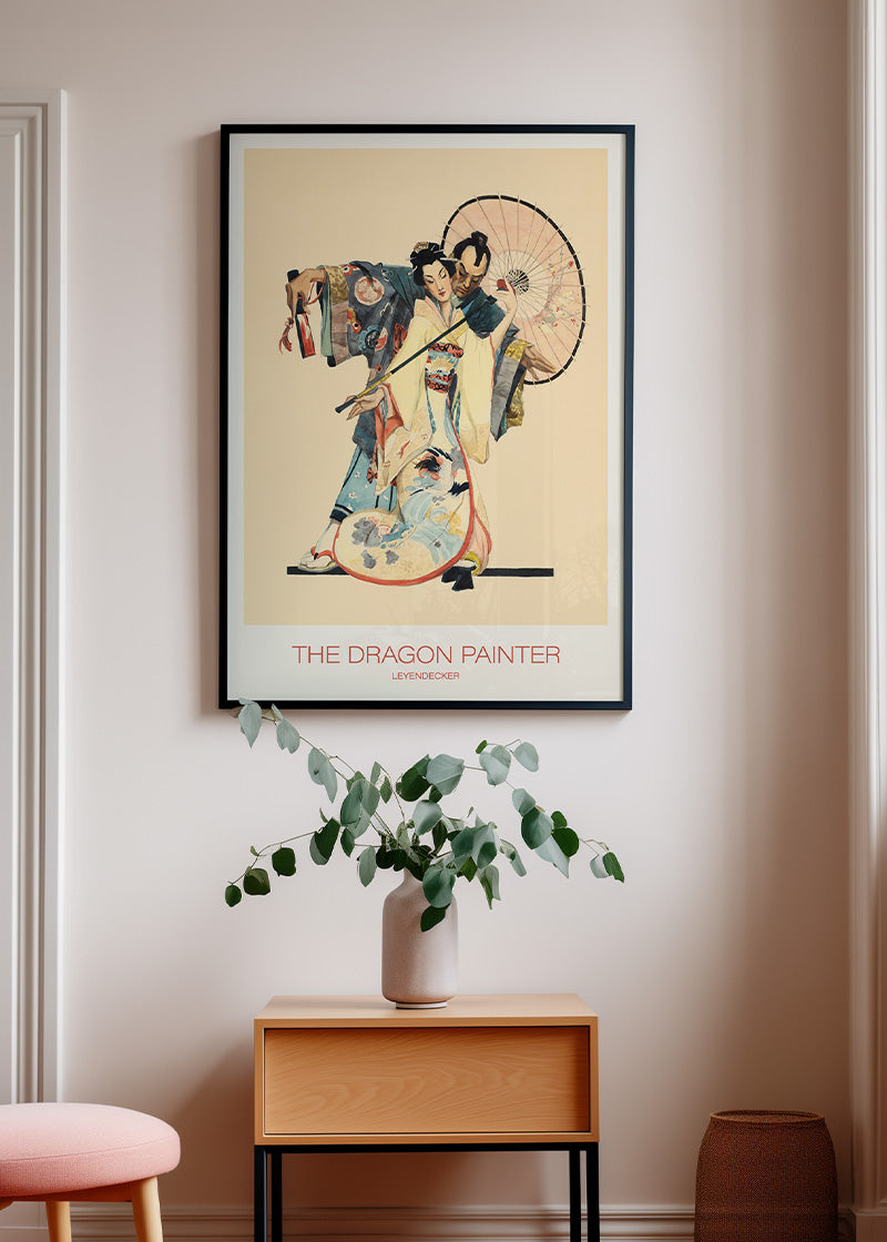 The Dragon Painter – Poster/art print – Det Blaa Kartel